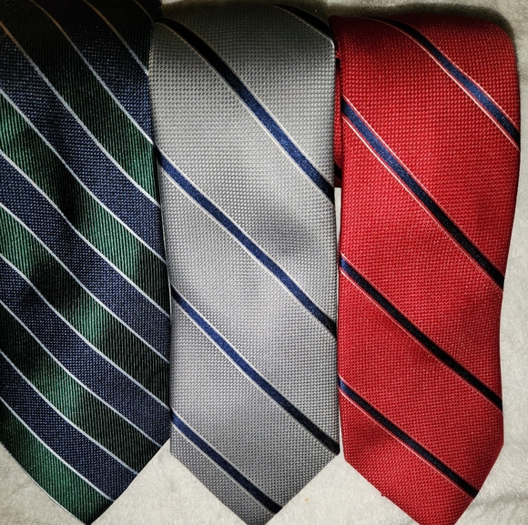 Club Room | Accessories | Club Room Set Of 3 Green Gray And Red Repp ...